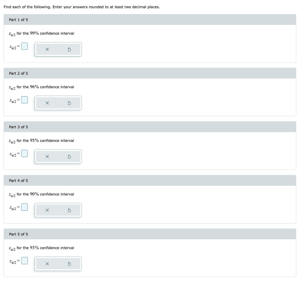 Solved Find each of the following. Enter your answers | Chegg.com