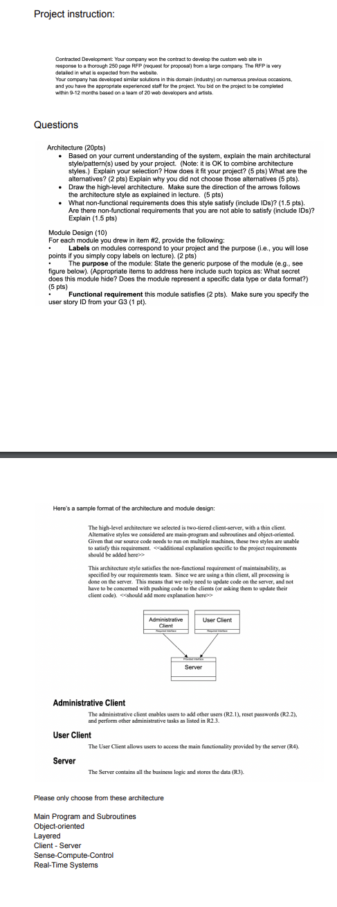 Solved Please only choose from these architectureMain | Chegg.com