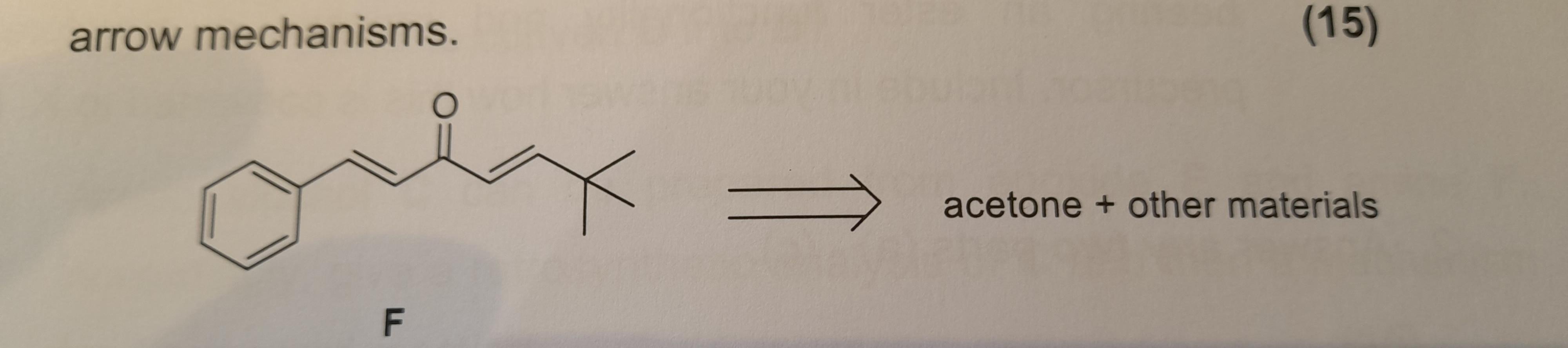 Solved How to synthesise this molecule starting with acetone | Chegg.com