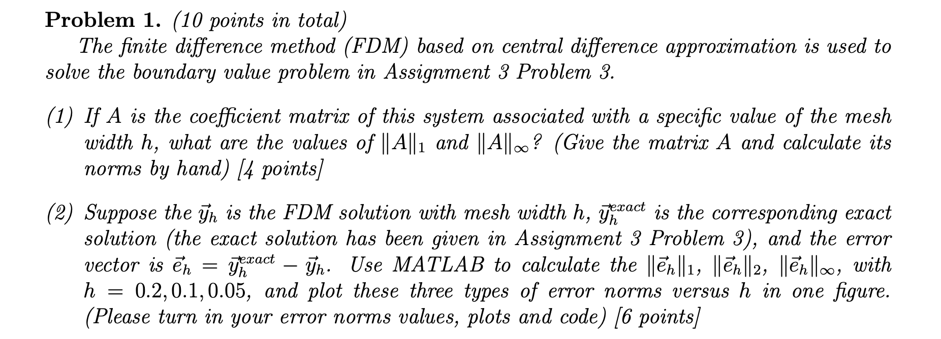 Problem 1. (10 points in total) The finite difference | Chegg.com