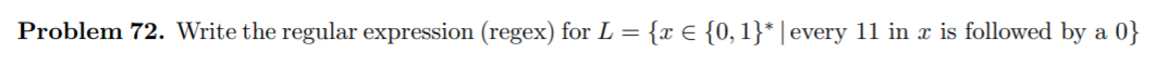 Solved Problem 72. Write the regular expression (regex) for | Chegg.com