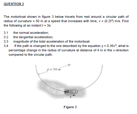 Solved The motorboat shown in figure 3 below travels from | Chegg.com
