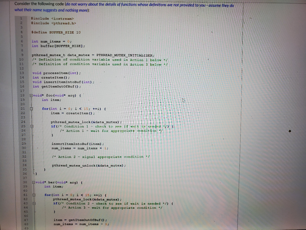 Consider the following code (do not worry about the | Chegg.com