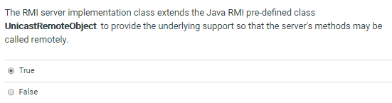 Solved The RMI server implementation class extends the Java | Chegg.com