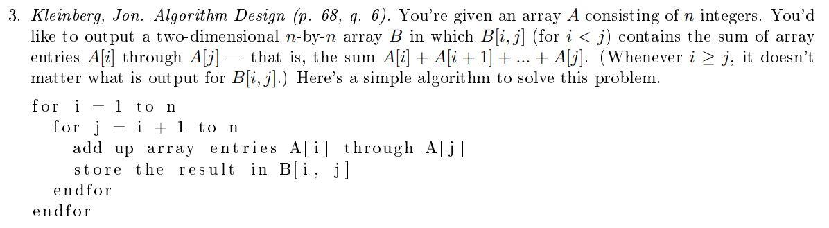 3. Kleinberg, Jon. Algorithm Design (p. 68, q. 6). | Chegg.com