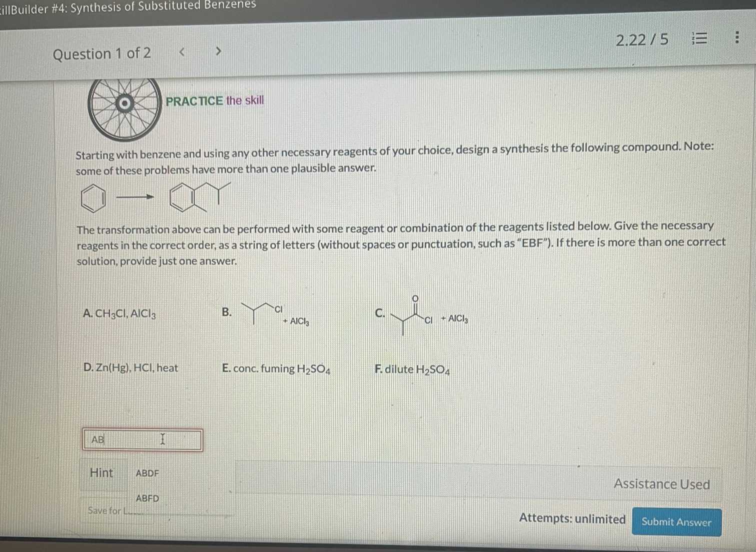 Solved Provide a synthesis for the following synthesis: | Chegg.com
