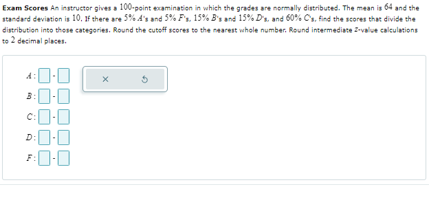 Solved An instructor gives a 100-point examination in which | Chegg.com