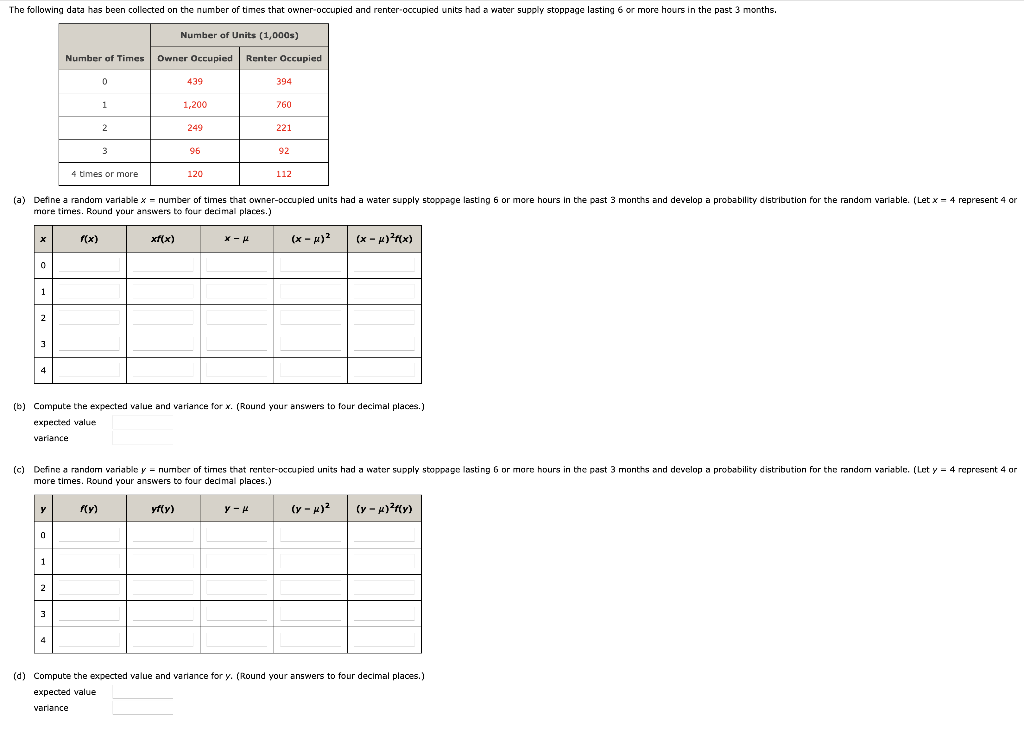 Solved B Compute The Expected Value And Variance For X