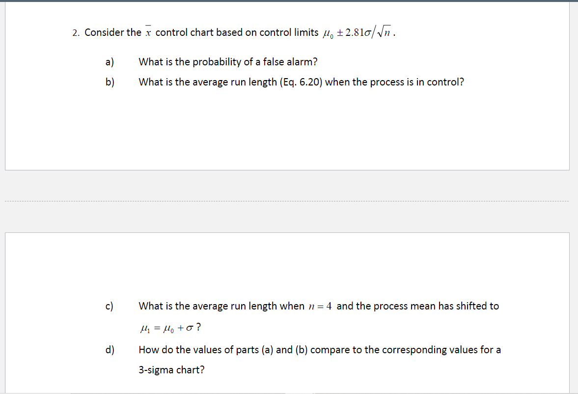 Solved No data on the sigma chart was provided by the | Chegg.com