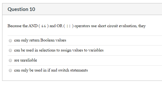 Solved Question 4 What Is Displayed When The Following Code