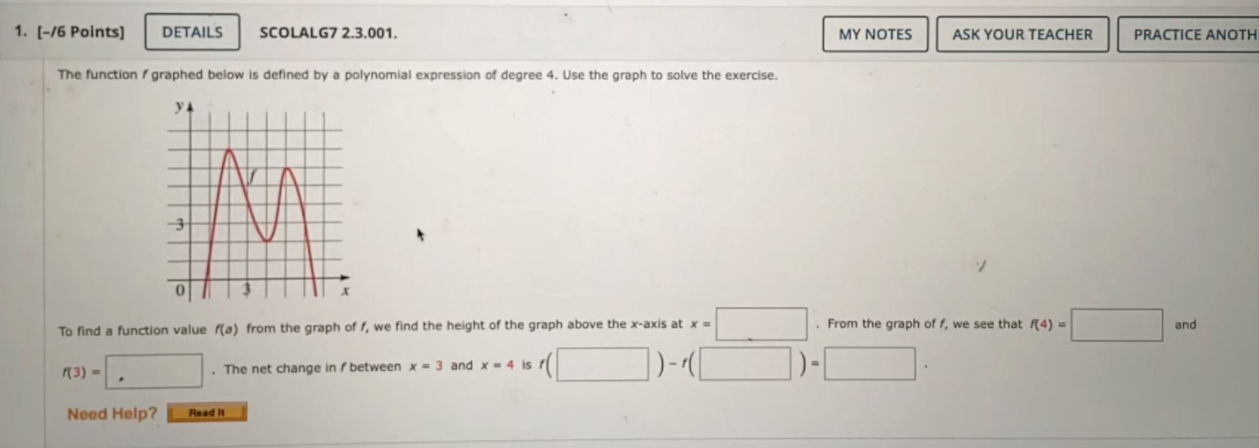 Solved 1. [-76 Points) DETAILS SCOLALG7 2.3.001. MY NOTES | Chegg.com