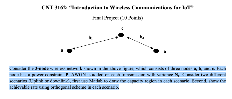Consider the 3-node wireless network shown in the | Chegg.com
