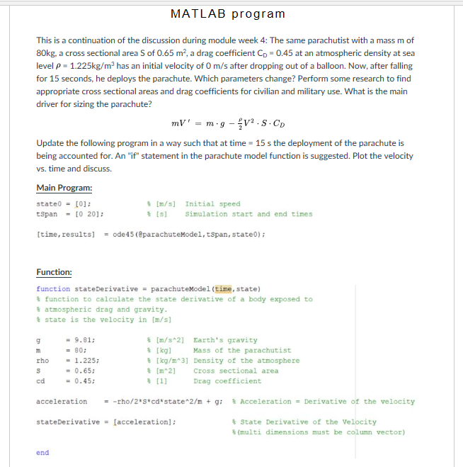 Matlab Program This Is A Continuation Of The
