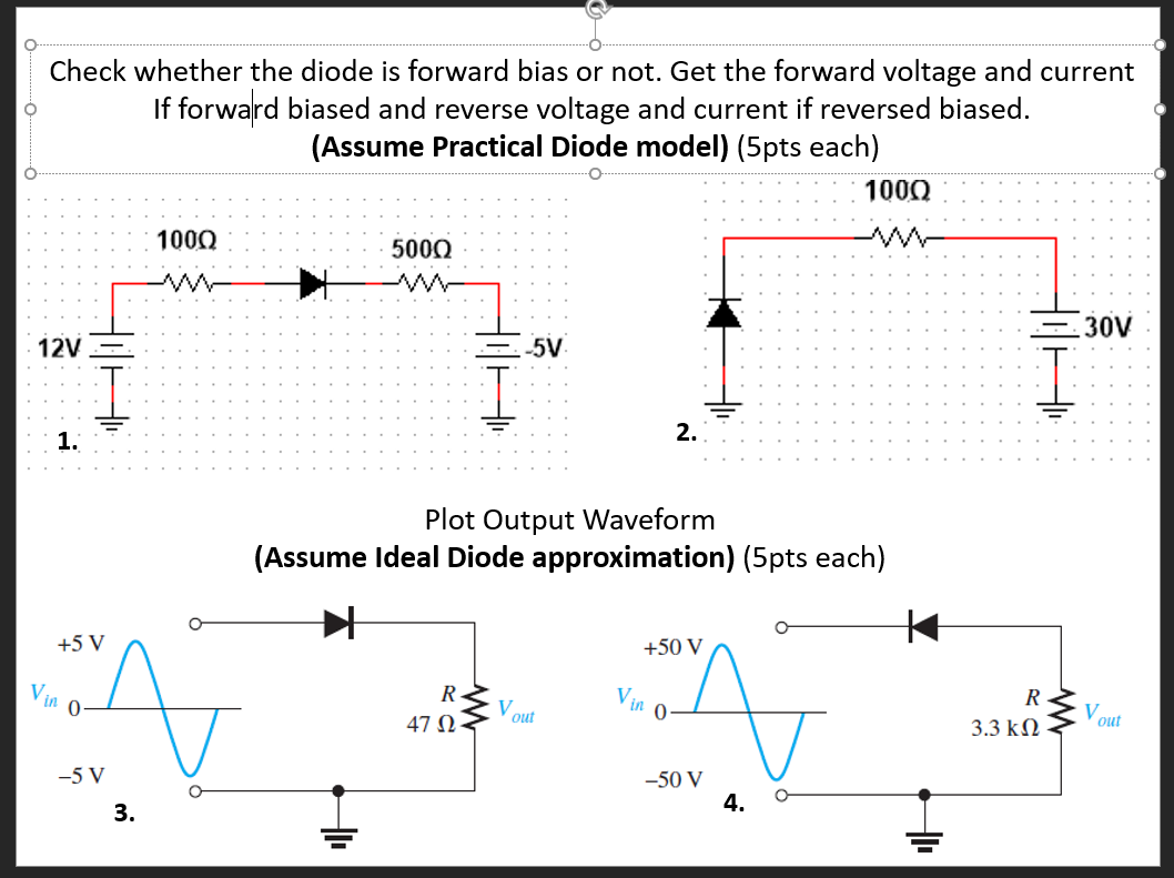 Solved Check whether the diode is forward bias or not. Get | Chegg.com