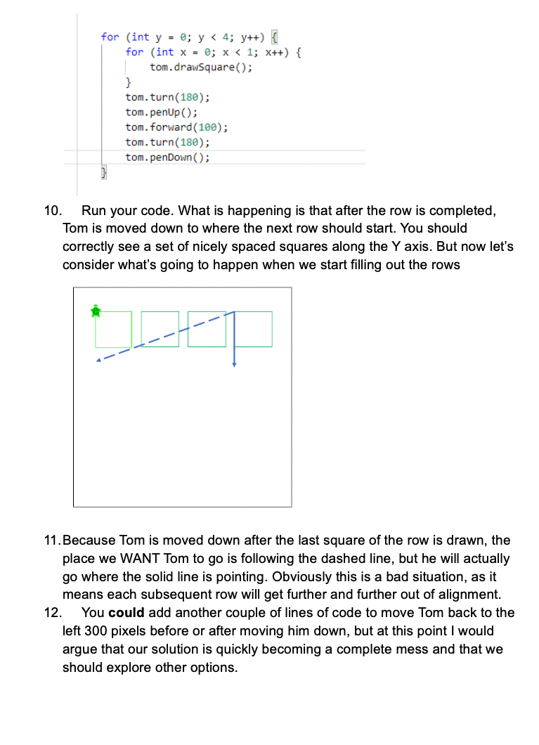 Part B: Making a checkerboard with Turtles 1. Start | Chegg.com