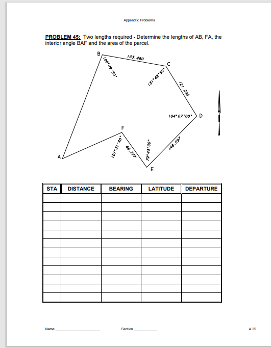 Solved Appendix Problems PROBLEM 45: Two lengths required - | Chegg.com