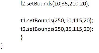 Solved To add a label and textfield import java.awt.*; | Chegg.com