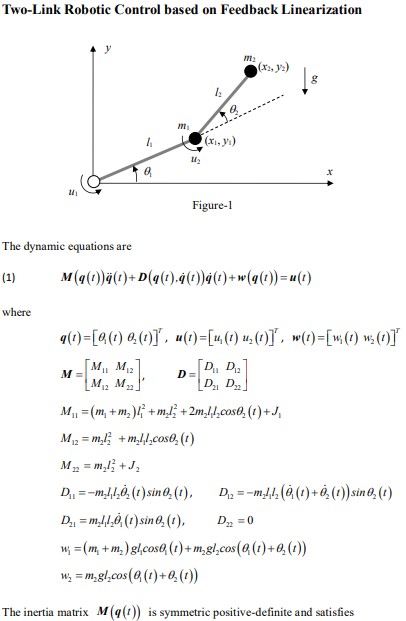Solved Two-Link Robotic Control based on Feedback | Chegg.com
