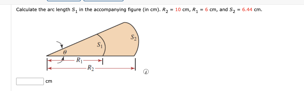 Solved Calculate the arc length S1 ﻿in the accompanying | Chegg.com