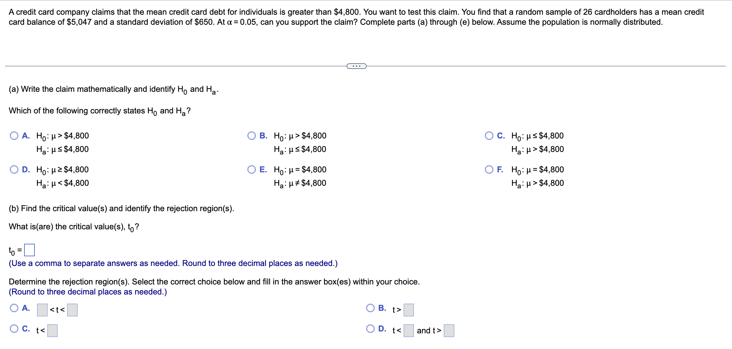 Solved (a) Write the claim mathematically and identify H0 | Chegg.com