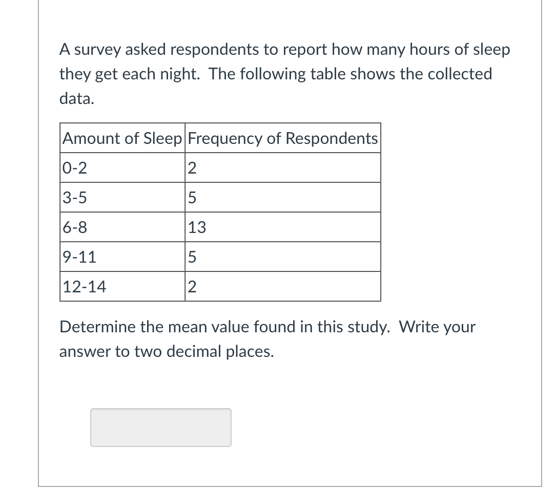 Solved A survey asked respondents to report how many hours | Chegg.com