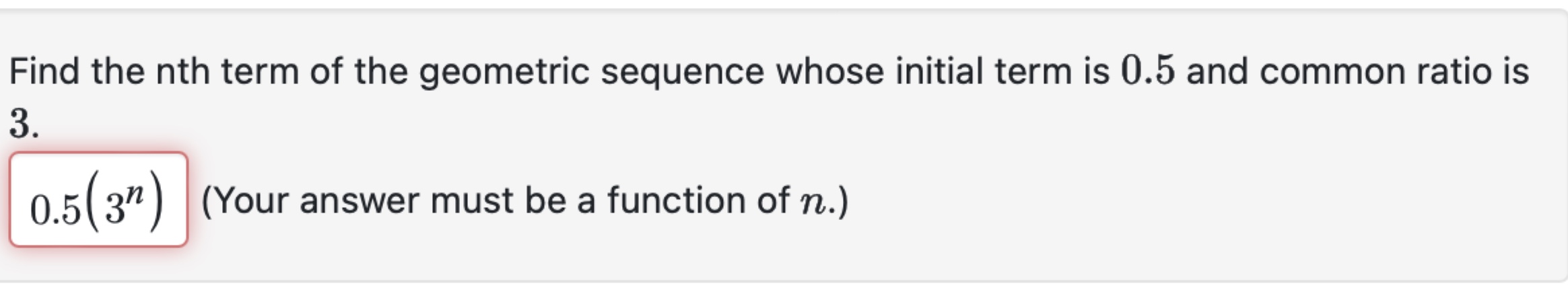 Solved Find the nth term of the geometric sequence whose | Chegg.com