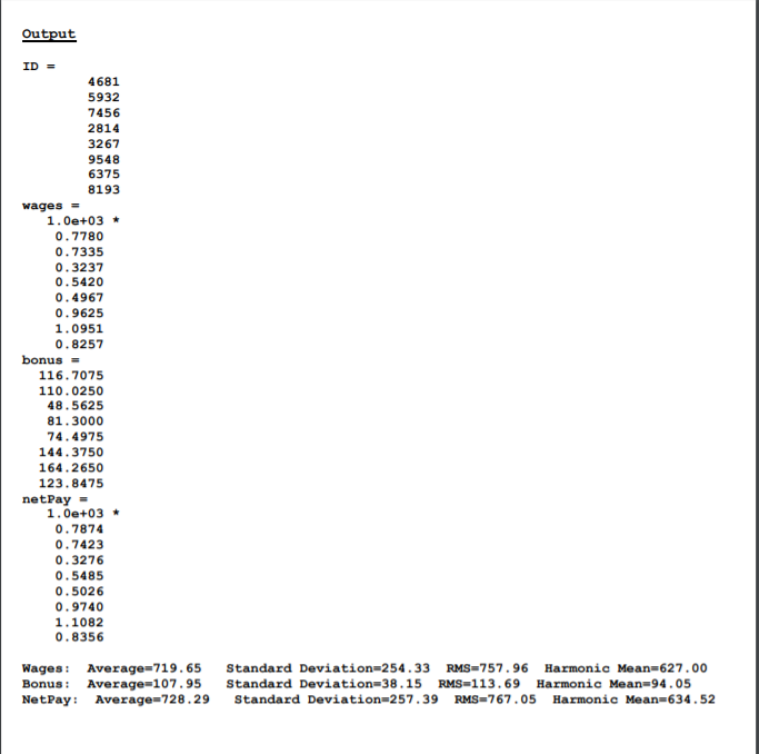 CSC 1240, Fall 2021, Lab 6 Write a MATLAB program | Chegg.com