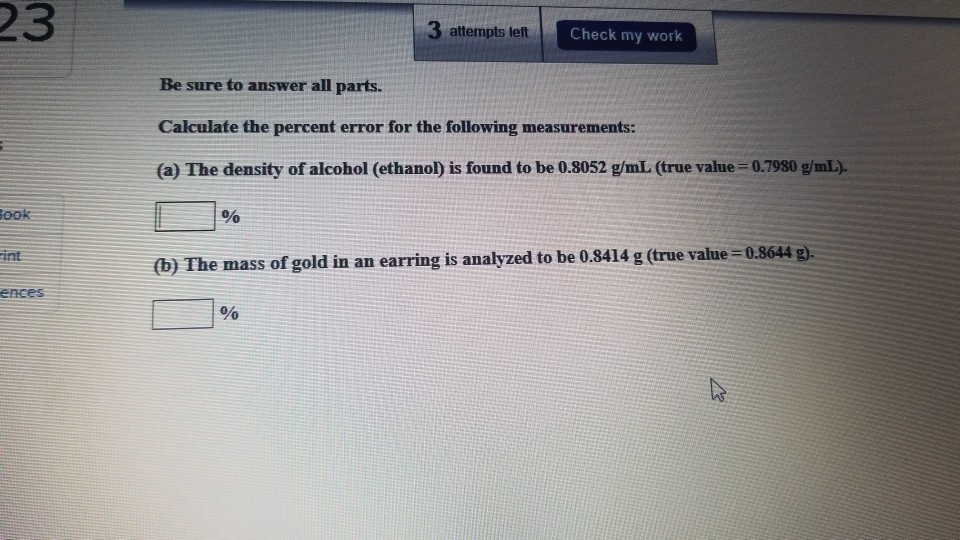 Solved 23 3 attempts left Check my work Be sure to answer | Chegg.com