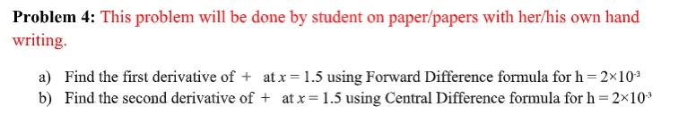 Problem 4: This problem will be done by student on | Chegg.com