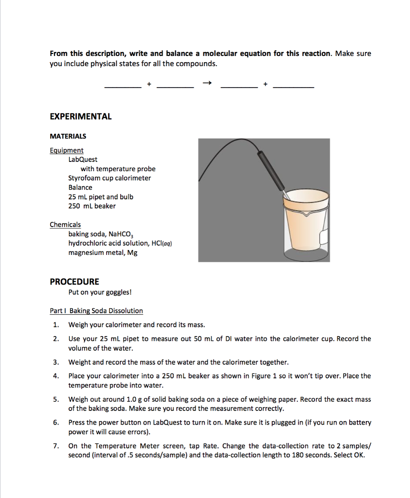 Solved Hi, so I have a lab for chemistry on Dissolutions, | Chegg.com