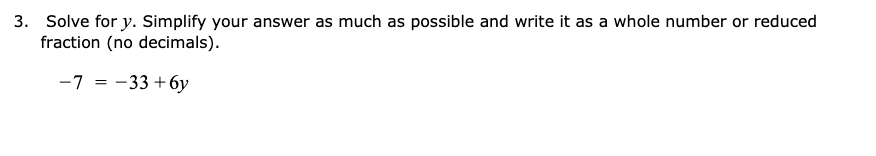 Solved 3. Solve for y. Simplify your answer as much as | Chegg.com