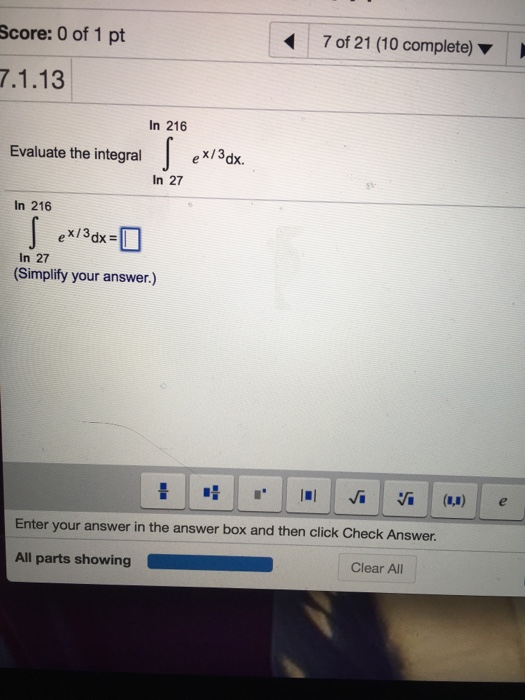 Solved Homework Section 7 1 Score 0 Of 1 Pt 4 Of 21 10