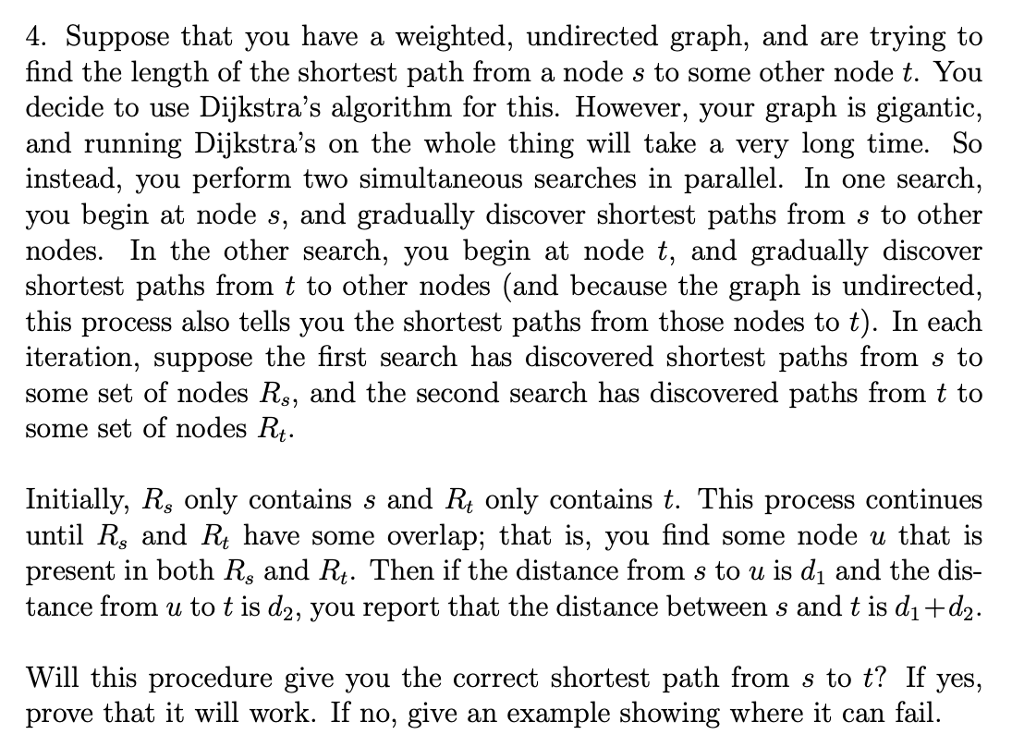 Solved 4. Suppose that you have a weighted, undirected | Chegg.com