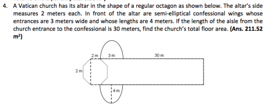 Solved A Vatican church has its altar in the shape of a | Chegg.com