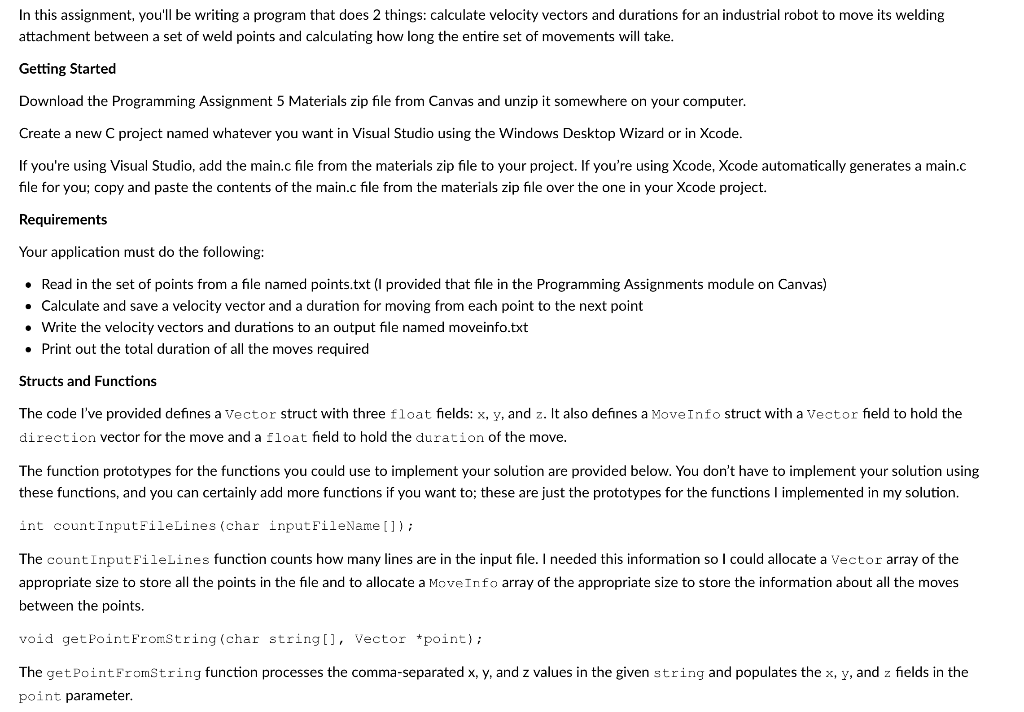 Solved In this assignment, you'll be writing a program that | Chegg.com