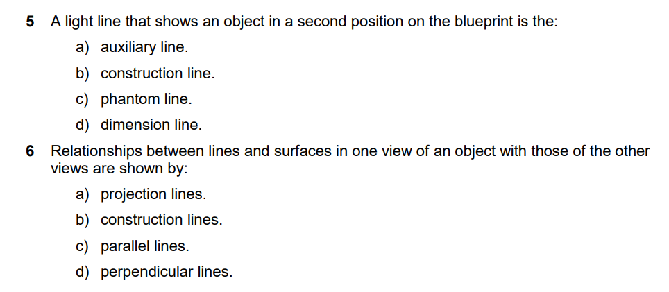 Solved Answer the following: 1 Object lines define the | Chegg.com
