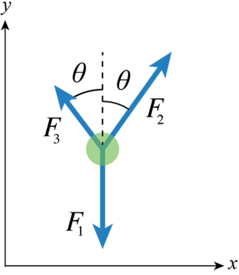 The diagram shows the all of the forces acting on a | Chegg.com