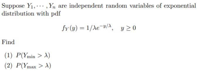 Solved Suppose Y1, ... ,Yn are independent random variables | Chegg.com