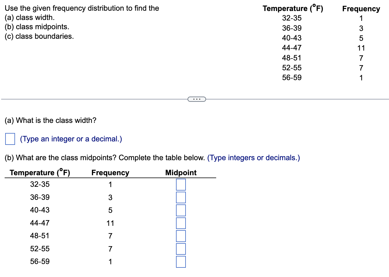 Solved Use the given frequency distribution to find the (c) | Chegg.com