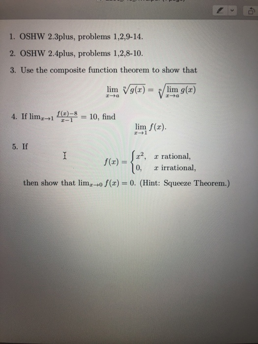 Solved 1. OSHW 2.3plus, problems 1,2,9-14. 2. OSHW 2.4plus, | Chegg.com