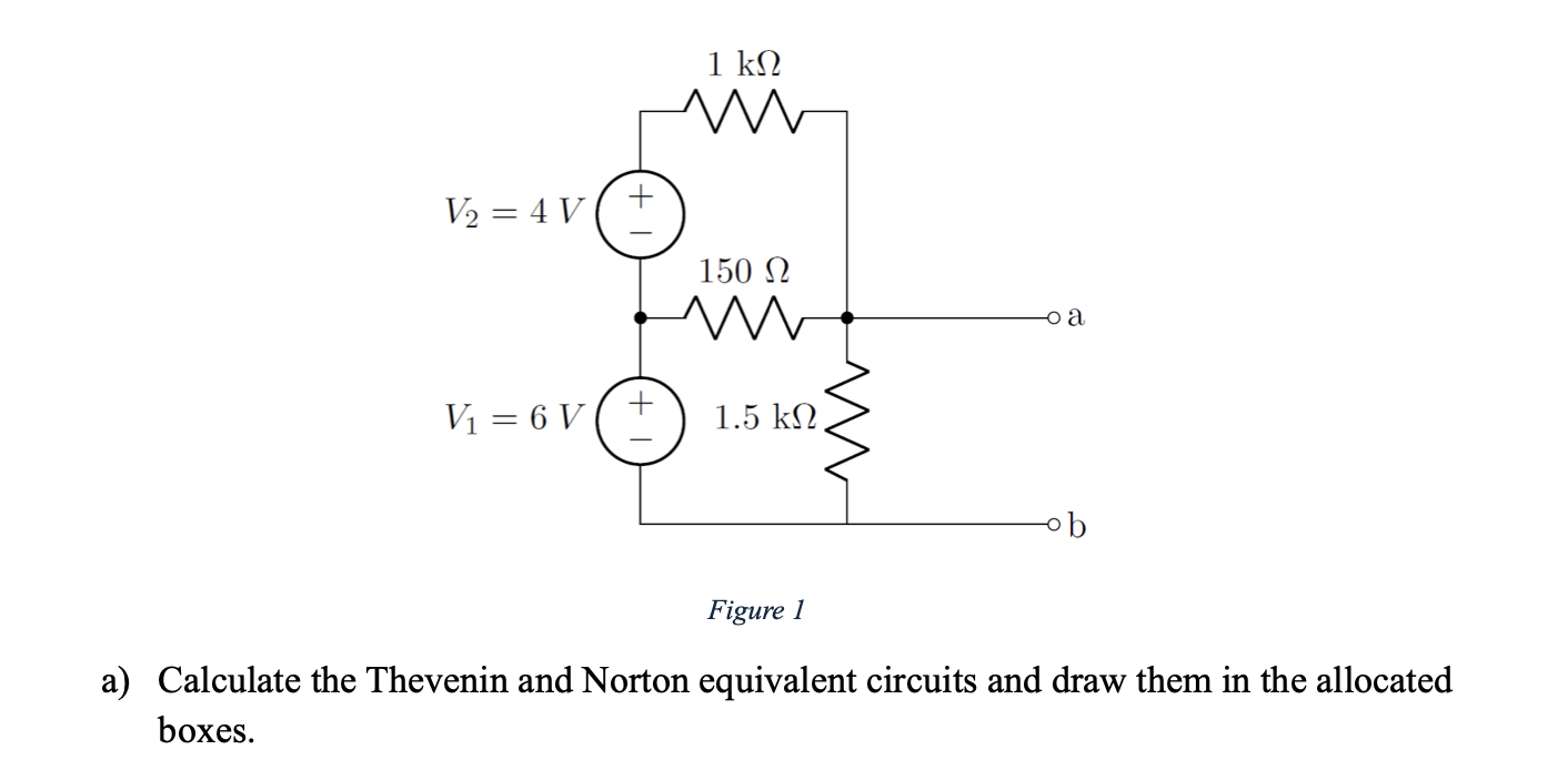 Solved Calculate the Thevenin and Norton equivalent circuits | Chegg.com