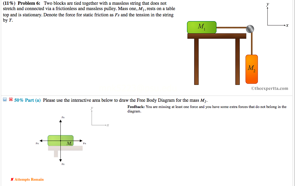 Solved: (11%) Problem 6: Two Blocks Are Tied Together With... | Chegg.com Solved: (11%) Problem 6: Two Blocks Are Tied Together With... | Chegg.com