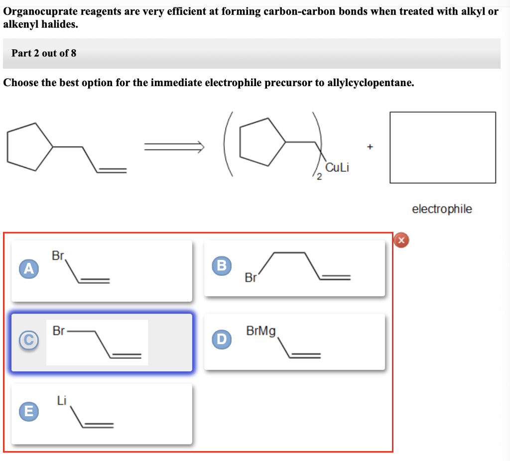 Solved Organocuprate reagents are very efficient at forming | Chegg.com