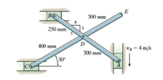 Solved If the slider block A is moving downward at Va=4m/s , | Chegg.com