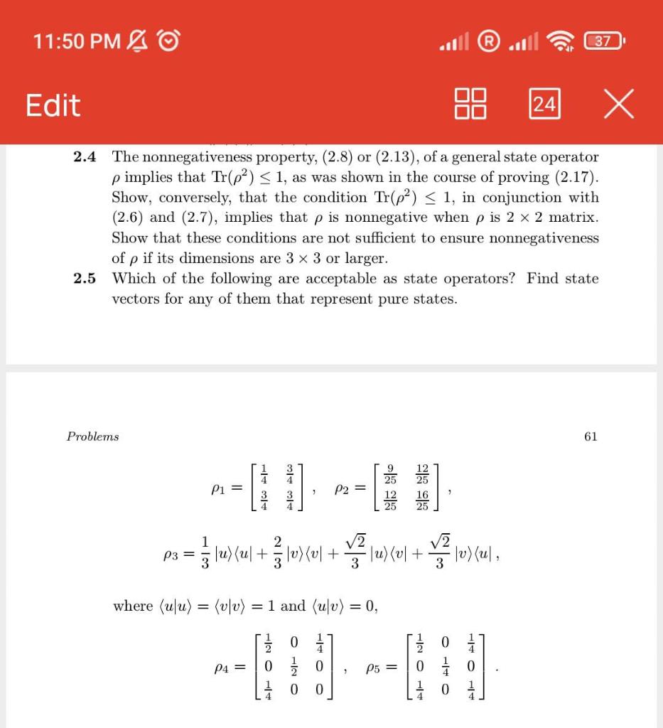 Solved 2.9 Let R=[6,−2,−29] represent a dynamical variable, | Chegg.com