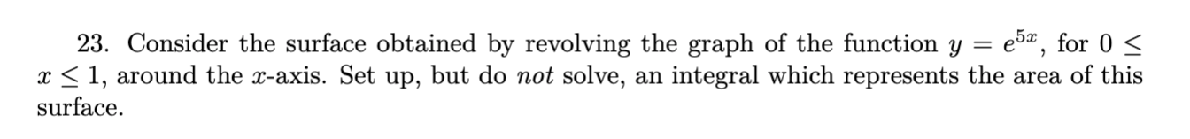 Solved ។ 23. Consider the surface obtained by revolving the | Chegg.com