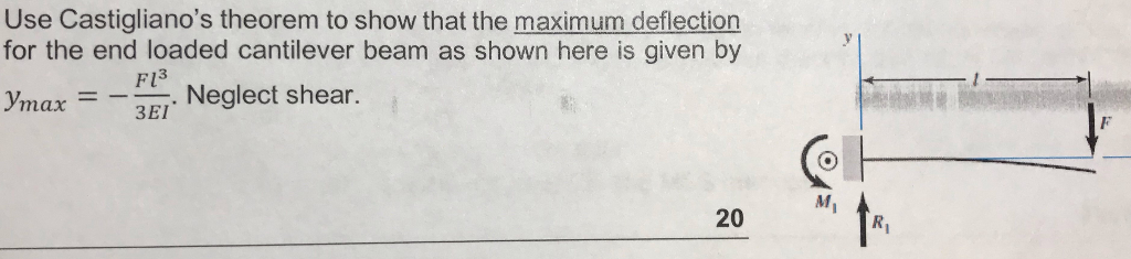 Solved Use Castigliano's theorem to show that the maximum | Chegg.com