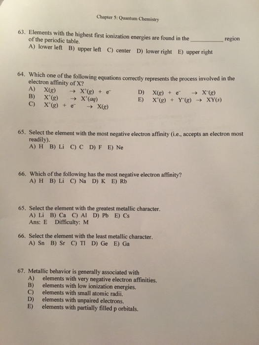 Solved Chapter 5: Quantum Chemistry 48. Select the correct | Chegg.com