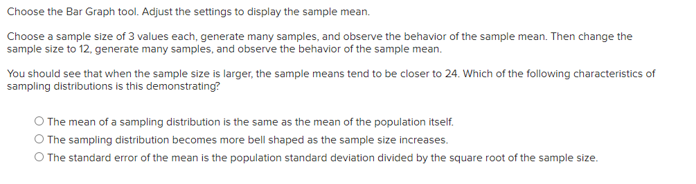 Solved Choose the Bar Graph tool. Adjust the settings to | Chegg.com