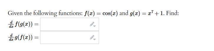 Solved Given the following functions: f(x)=cos(x) ﻿and | Chegg.com